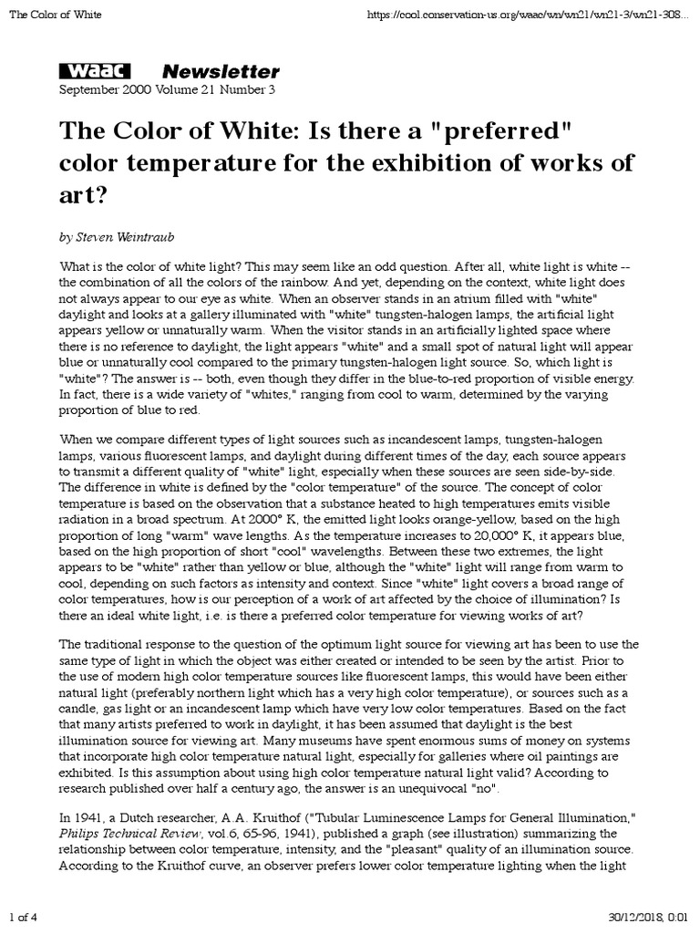The Color of White | PDF | Color | Lighting