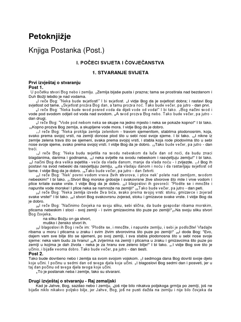 Biblija Stari Zavjet | PDF