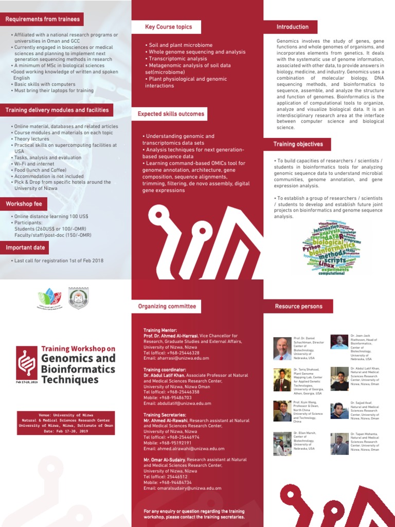 Brochure | PDF | Bioinformatics | Genomics