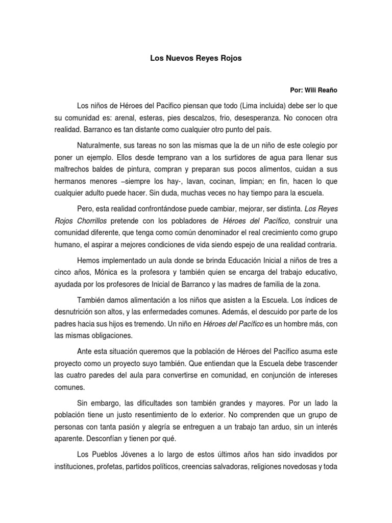 Los Reyes Rojos | PDF | Adultos | Educación avanzada