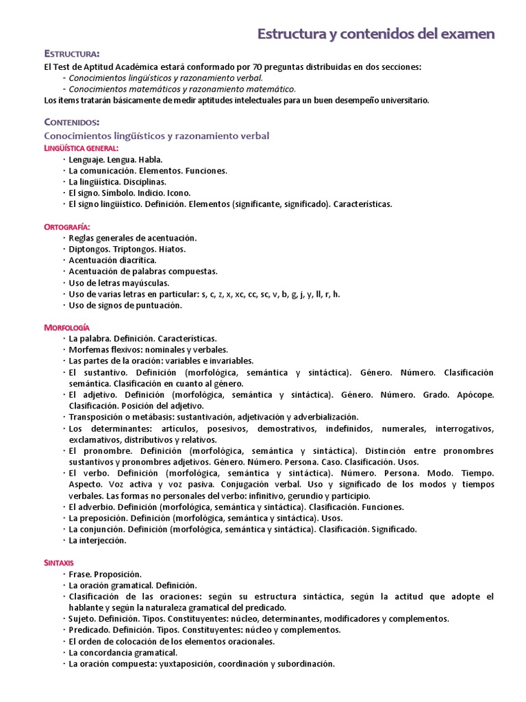 Temario de Examen Udep PDF | PDF