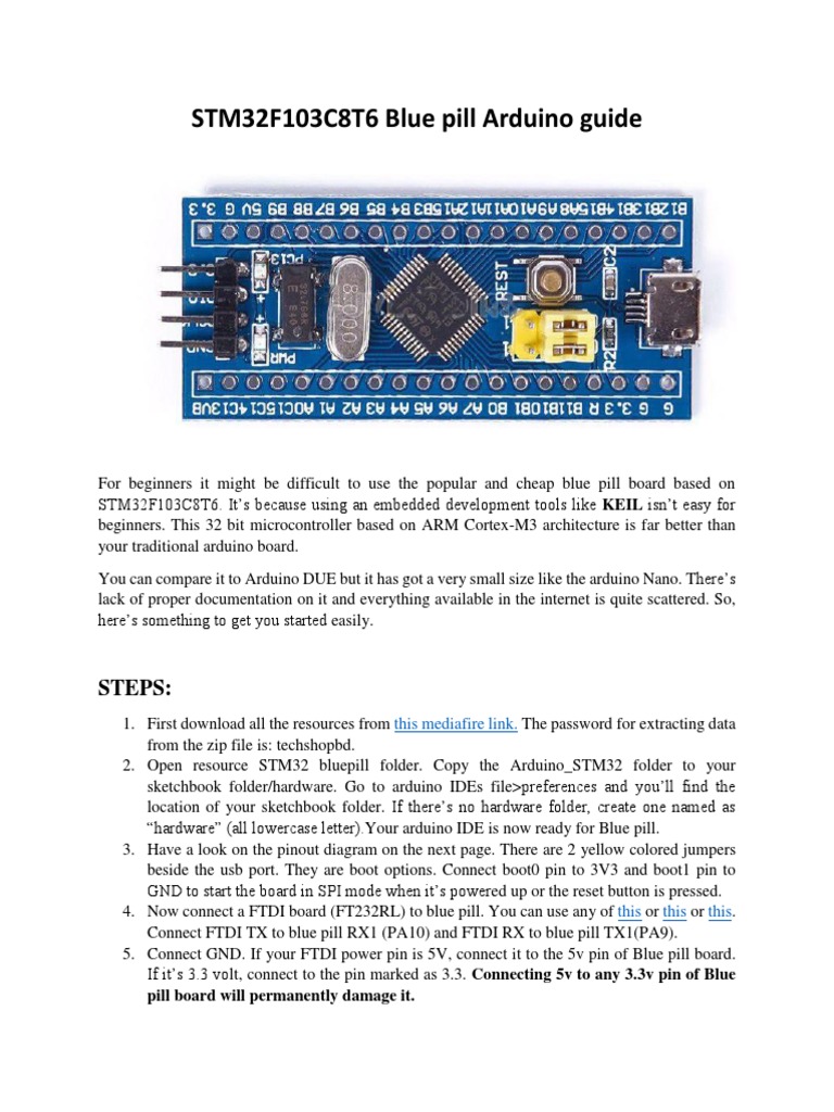 STM32 Blue Pill Beginner's Guide | PDF | Arduino | Booting