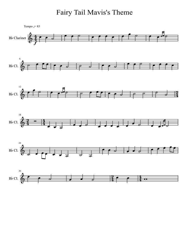 Bb-Fairy Tail, Maviss' Theme | PDF