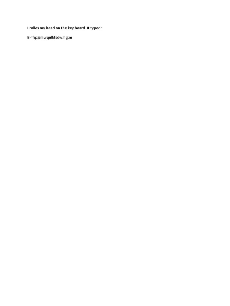 Keyboard Mishap: Random Typing Error | PDF