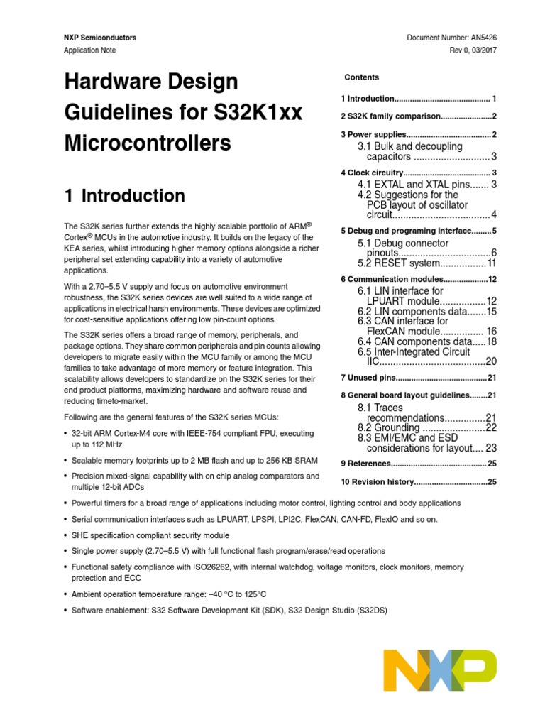 NXP S32K1xx Design | Download Free PDF | Microcontroller | Capacitor