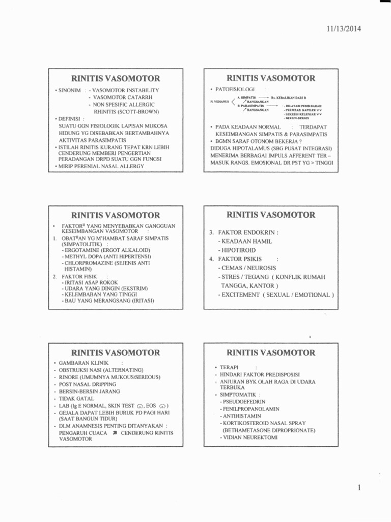 Rinitis Vasomotor | PDF