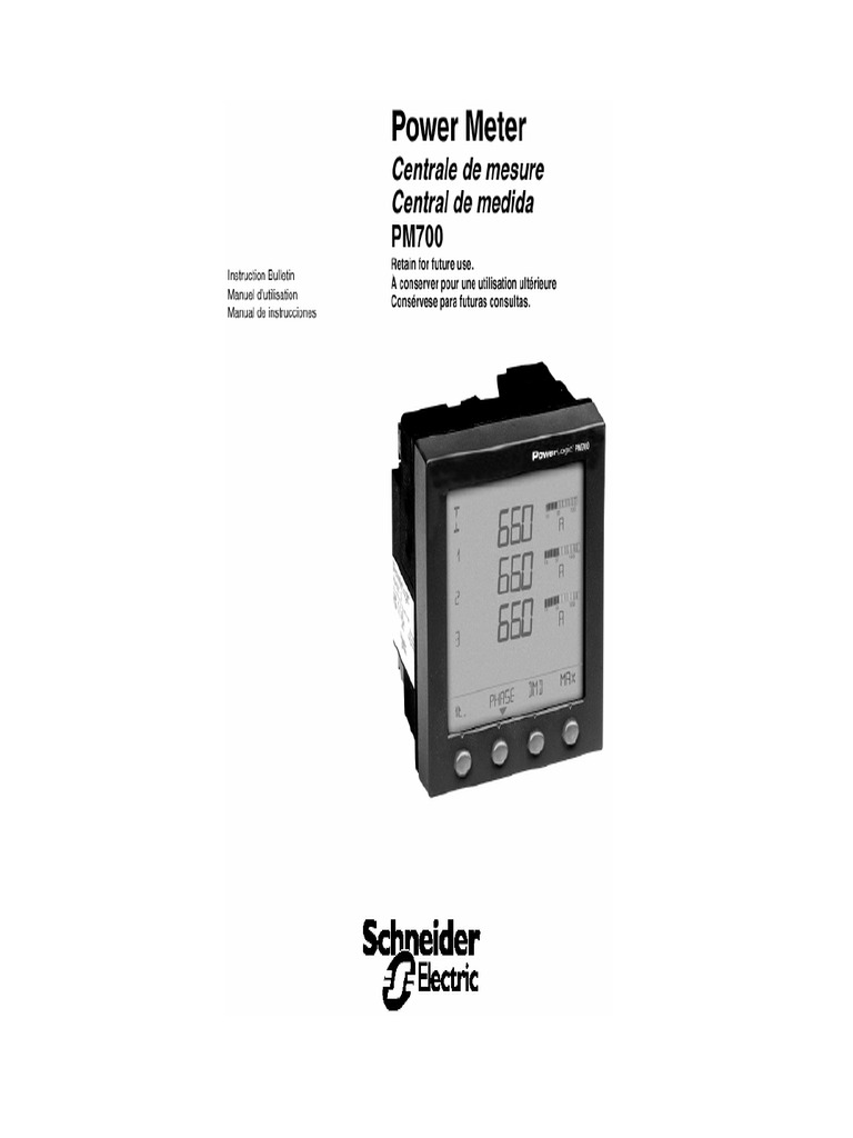 Modbus Register PM710 | PDF | Alimentación de CA | Ingenieria Eléctrica