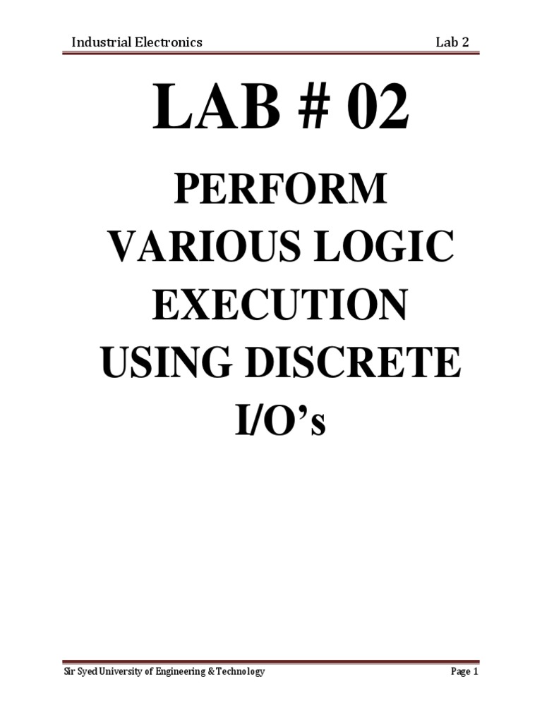 LAB2 Ie | PDF | Programmable Logic Controller | Systems Engineering