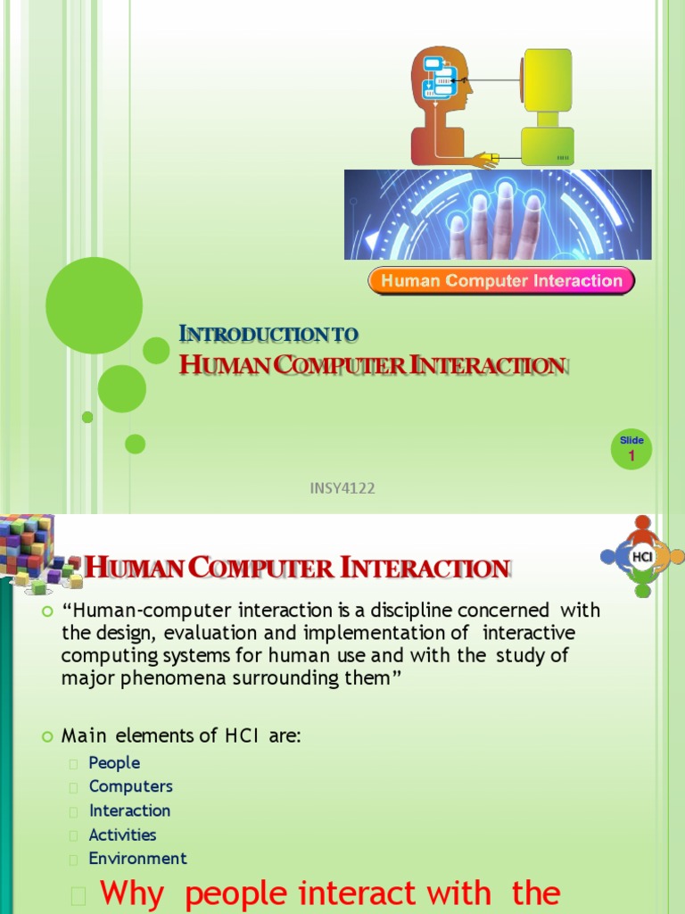 Chapater - 1 - Introduction To Human Computer Interaction | PDF | Human ...