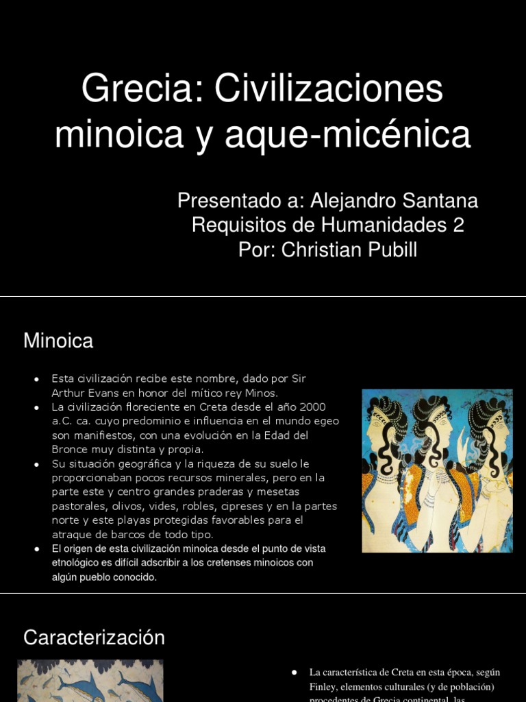 Civilizaciones Minoica y Micénica en Grecia | PDF | Micenas | Arqueología