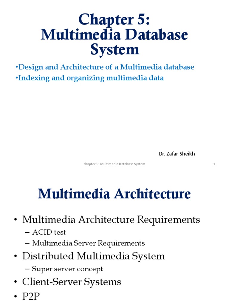 Chapter 5 Multimedia Database System | PDF | Peer To Peer | Database ...