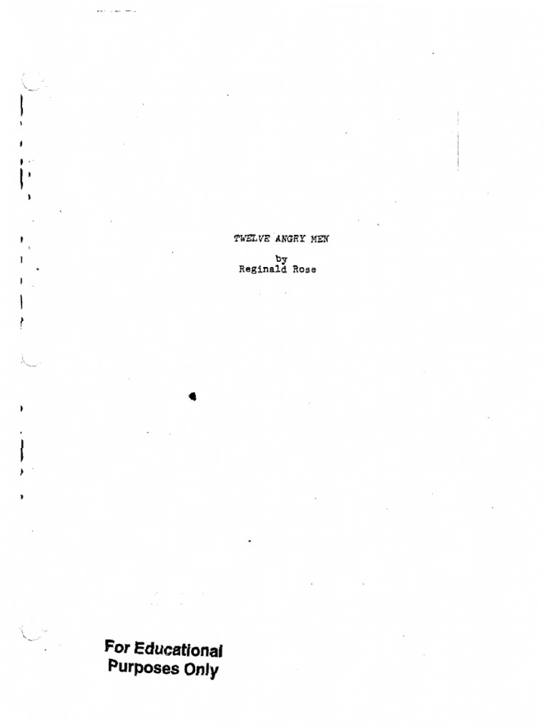 12 Angry Men Screenplay | PDF | Government Institutions | Justice
