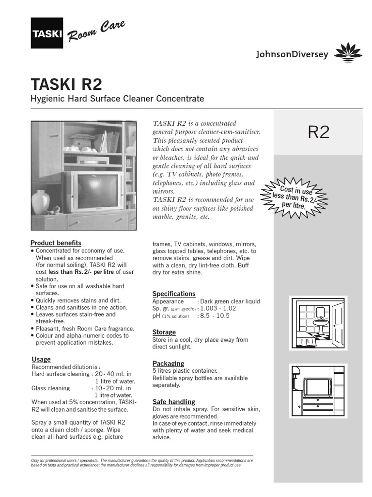 Taski r2 | PDF | Hygiene | Litre