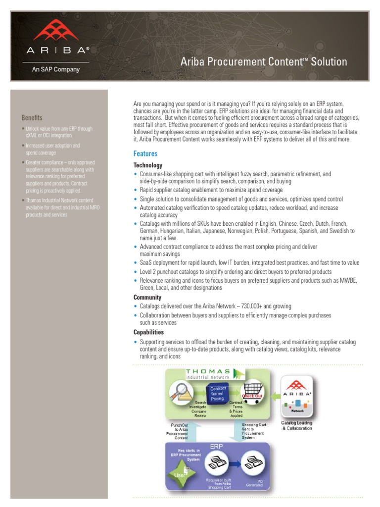 Ariba Procurement Content Solution | PDF | Procurement | Enterprise ...