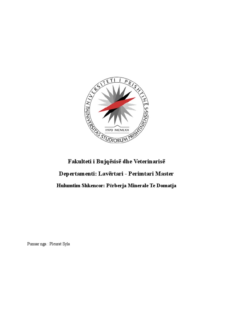 Perberja Minerale Tek Domatja | PDF