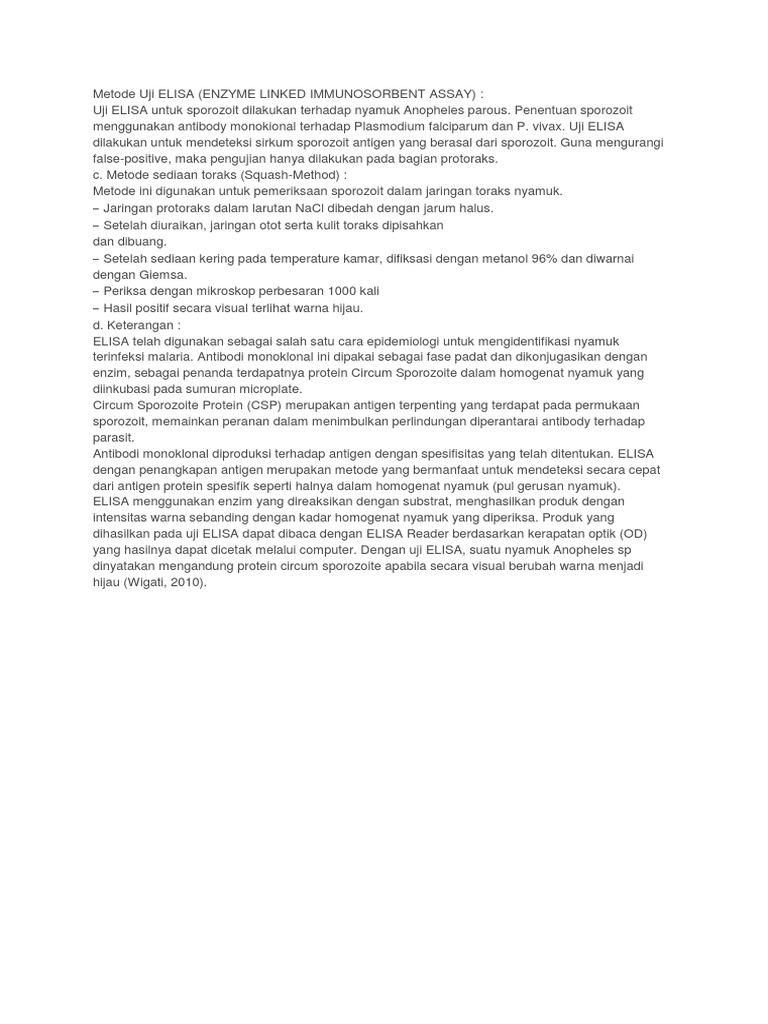 Metode Uji ELISA | PDF