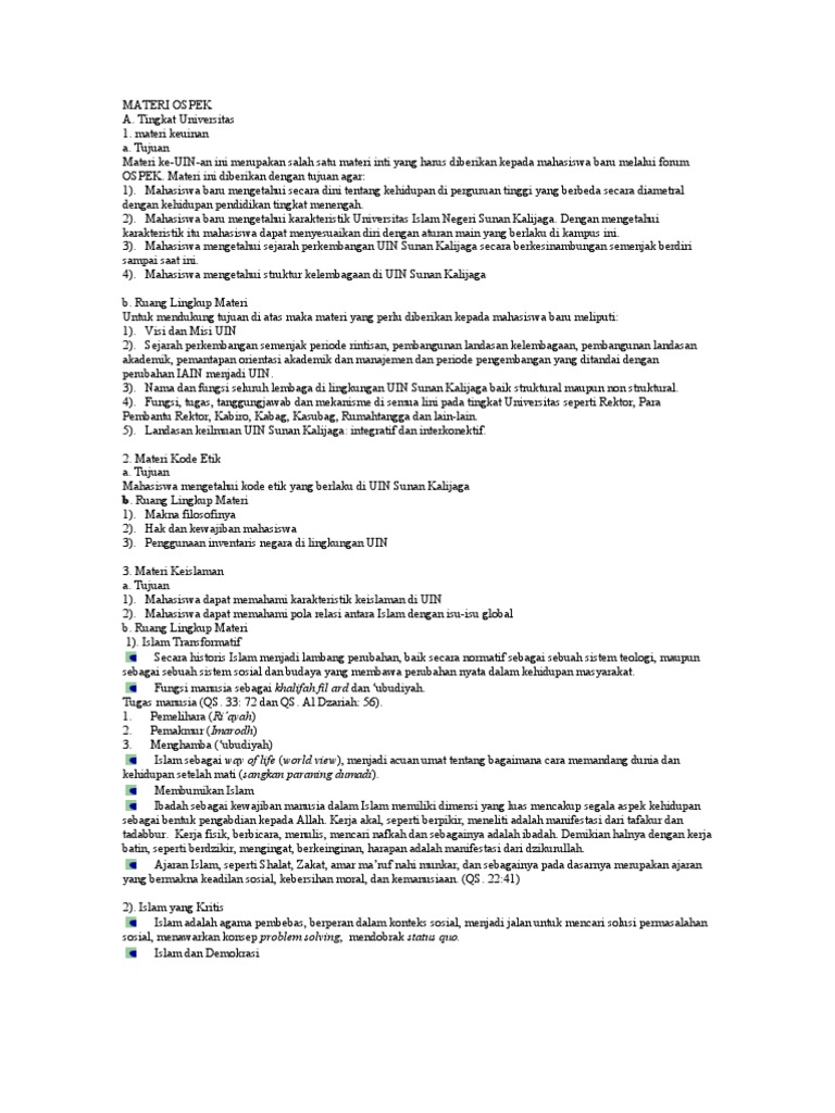 Materi Ospek | PDF