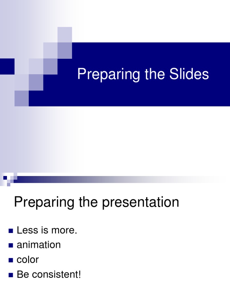 Slides Preparation | Color