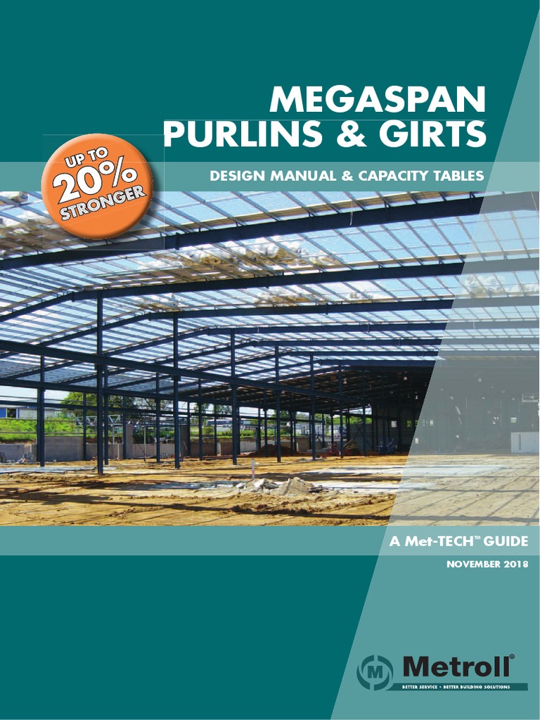 Metroll MEGASPAN Design Manual | PDF | Roof | Galvanization