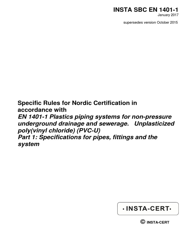 Insta SBC en 1401-1 January2017 - Uk | PDF | Pipe (Fluid Conveyance ...