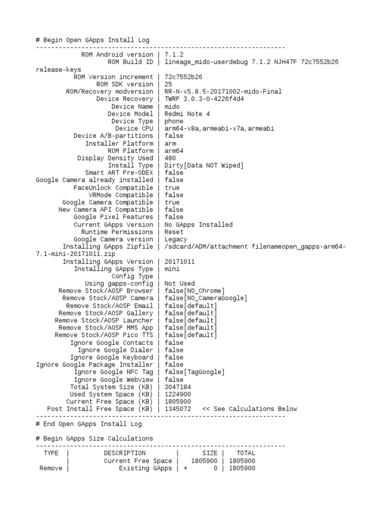 Open Gapps Log | PDF | Android (Operating System) | Mobile Software