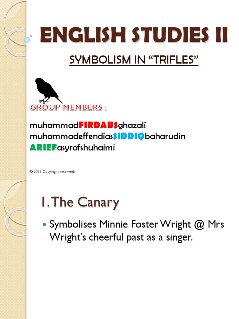 Symbolism in Trifles | PDF