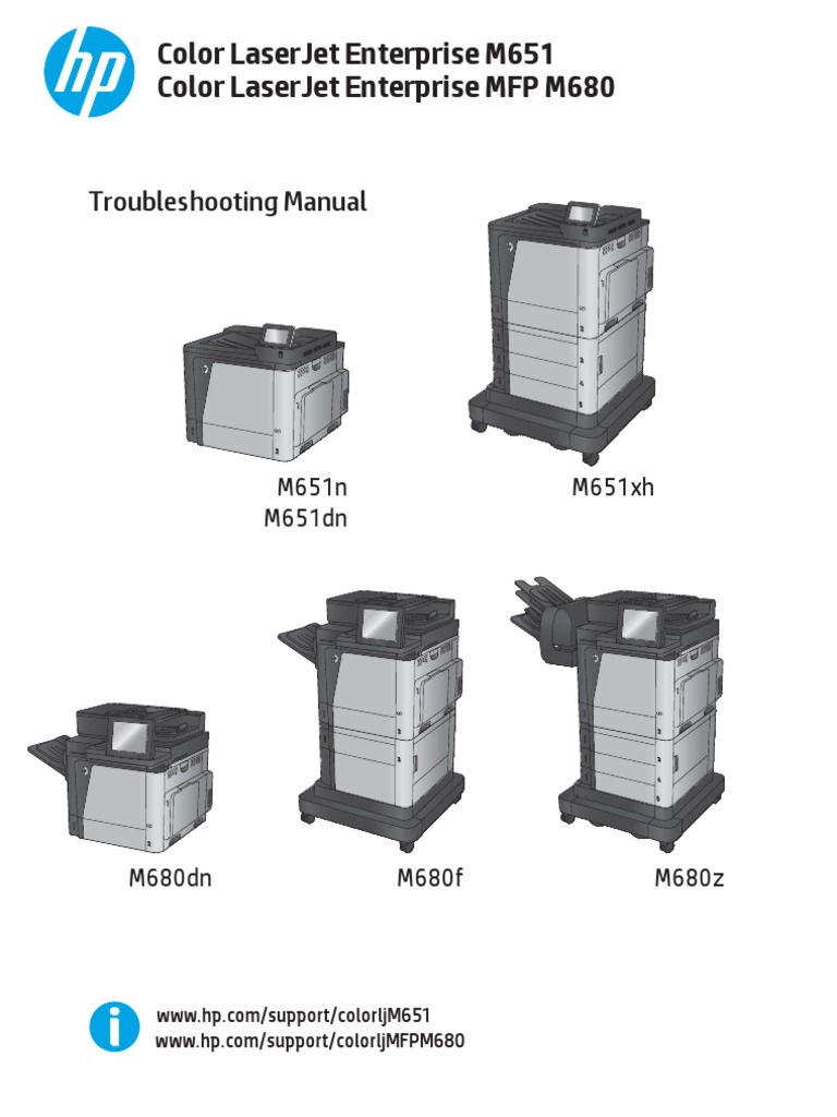 m651 m680 Troubleshooting Manual | PDF | Power Supply | Image Scanner