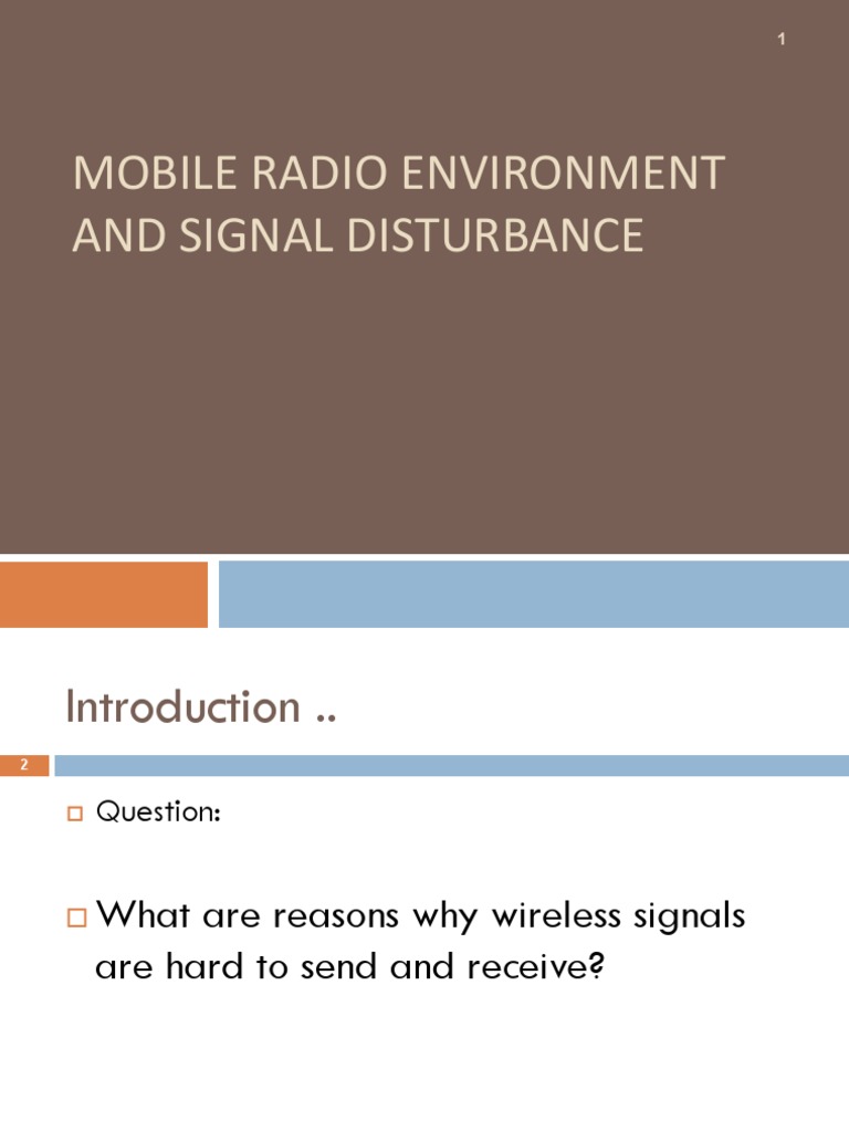 Mobile Radio Environment | PDF | Radio Propagation | Wavelength