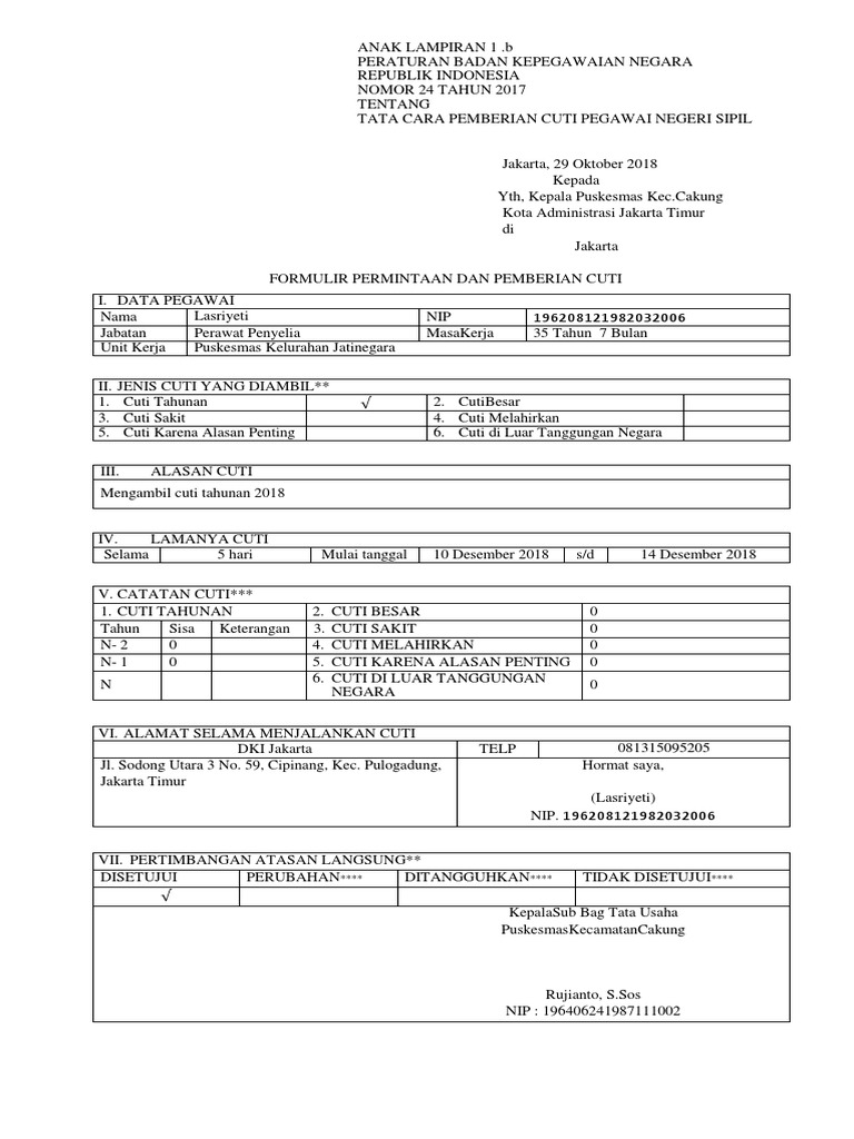 Format Baru Cuti Tahunan