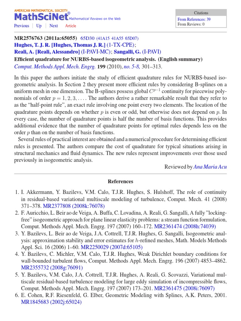 Hughes, T. J. R. (Hughes, Thomas J. R.) (1-TX-CPE) Reali, A. (Reali ...