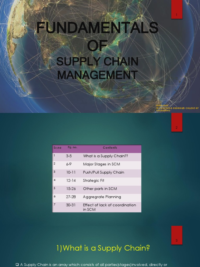 Fundamentals of SCM | PDF | Supply Chain | Inventory