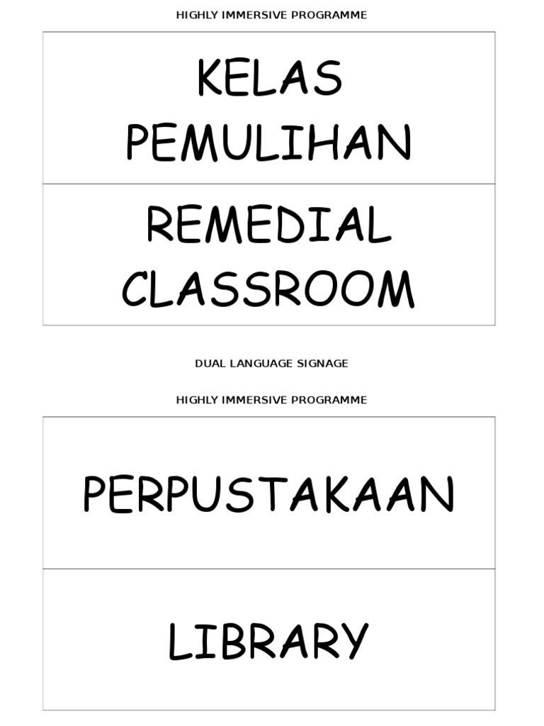 Dual Language Signage | PDF | Humanities Education | Language Education