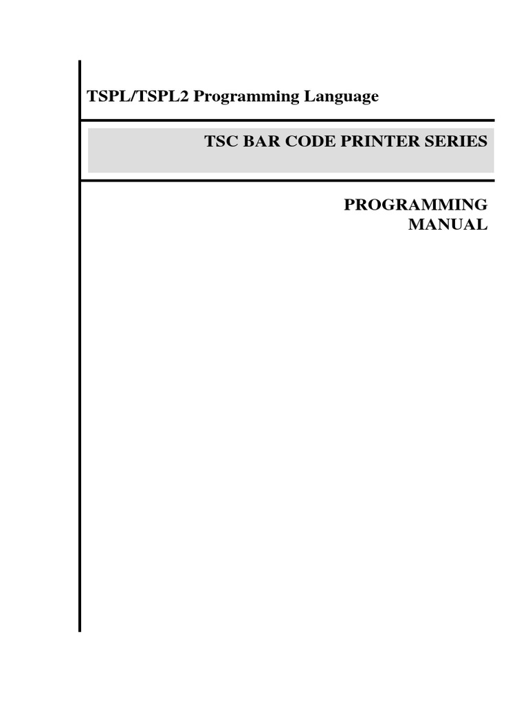 Panduan TSPL TSPL2 Programming | PDF | Ascii | Printer (Computing)