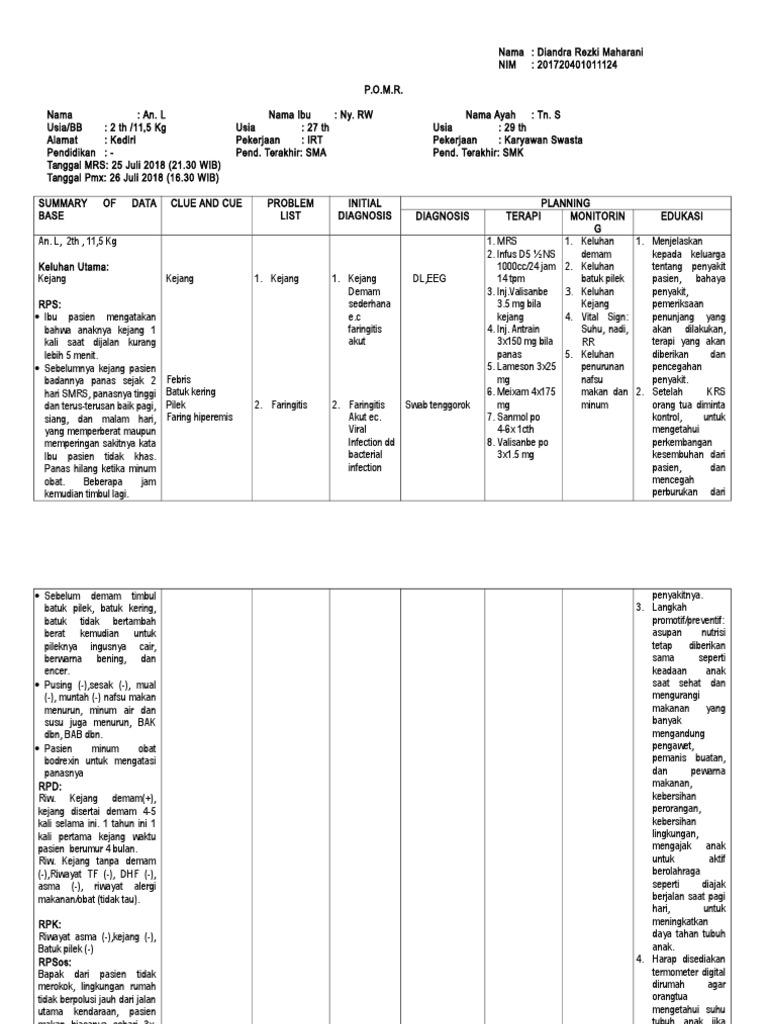 Pomr Kejang Demam Sederhana | PDF