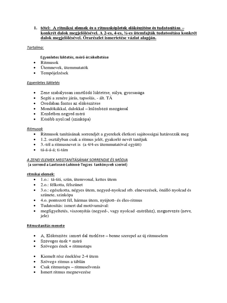 Ritmikai Elemek | PDF