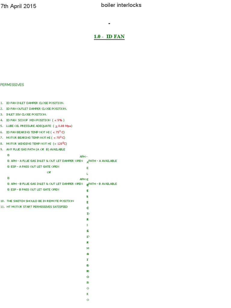Boiler Interlocks | PDF | Boiler | Furnace