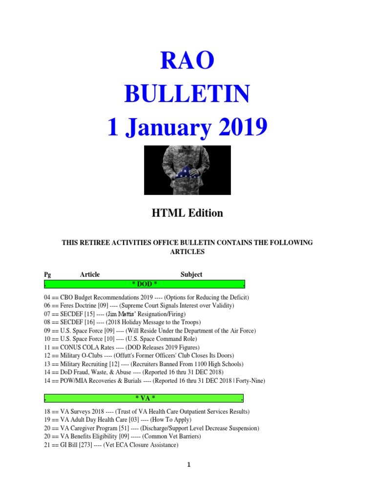 Bulletin 190101 (HTML) Edition | PDF | United States Department Of ...