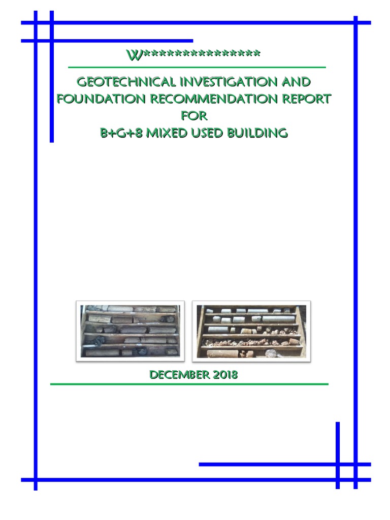 Geotechnical Report for B+G+8 Building | PDF | Geotechnical Engineering ...