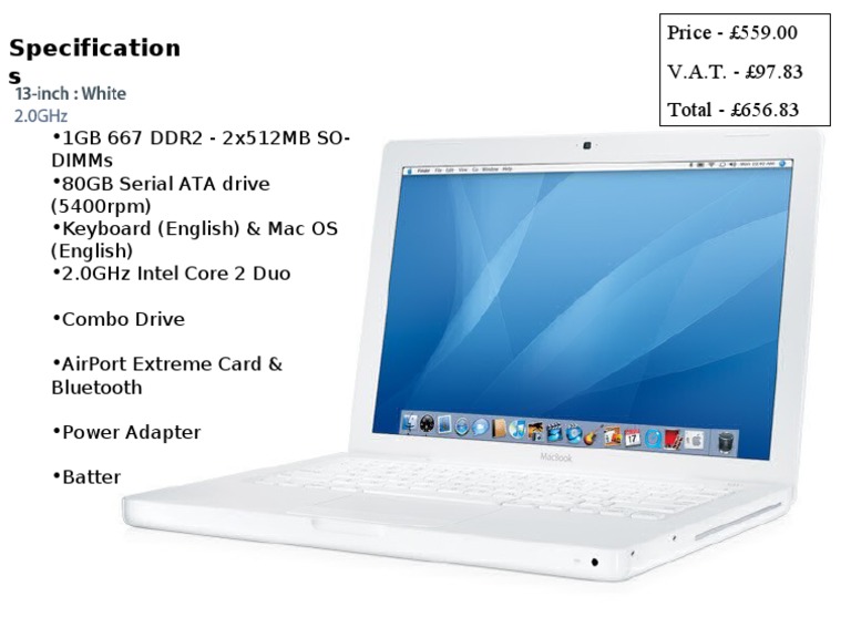Used MacBook Specs and Pricing | PDF