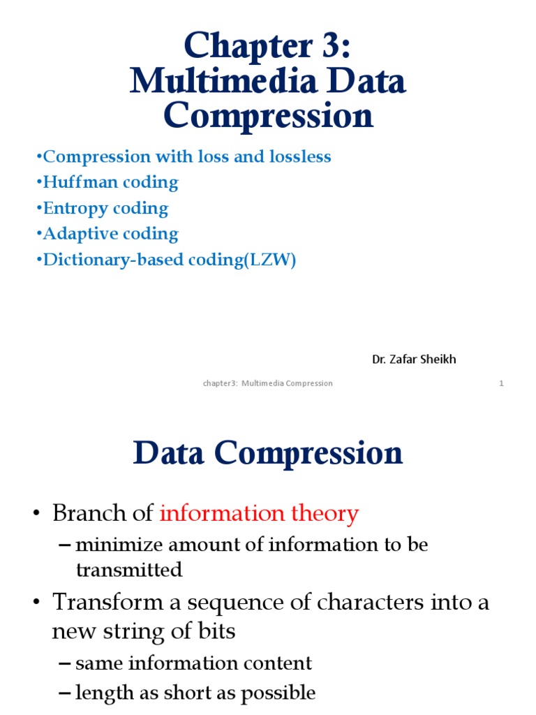 Chapter 3 Multimedia Compression | PDF | Data Compression | Code