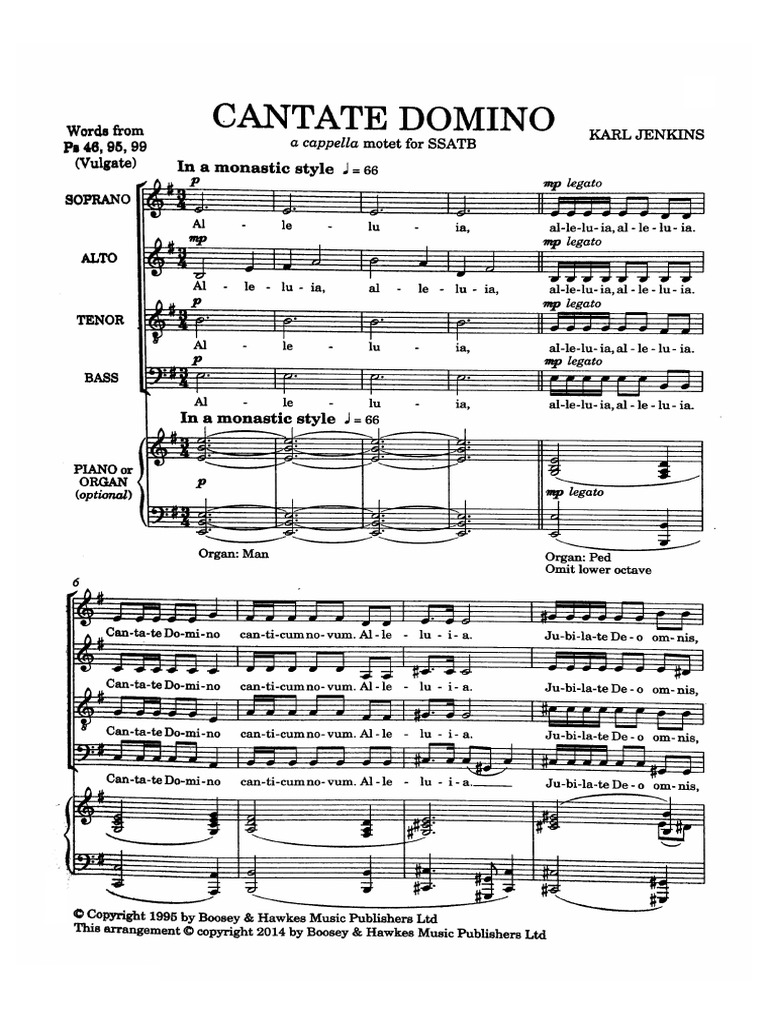Jenkins - Cantate Domino | PDF
