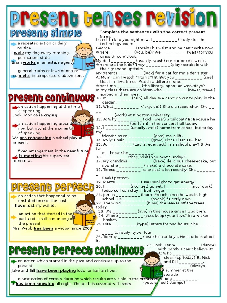 Present Tense Revision | PDF | Nature