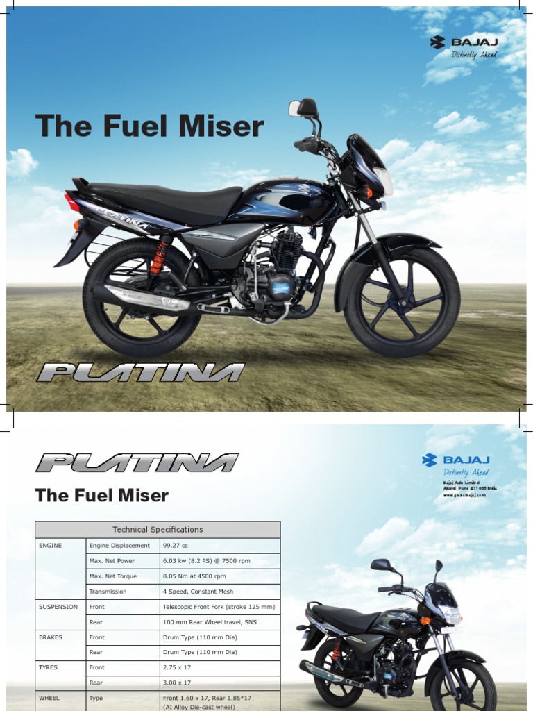 Bajaj Auto's Fuel-Efficient 99cc Motorcycle - The Fuel Miser | PDF
