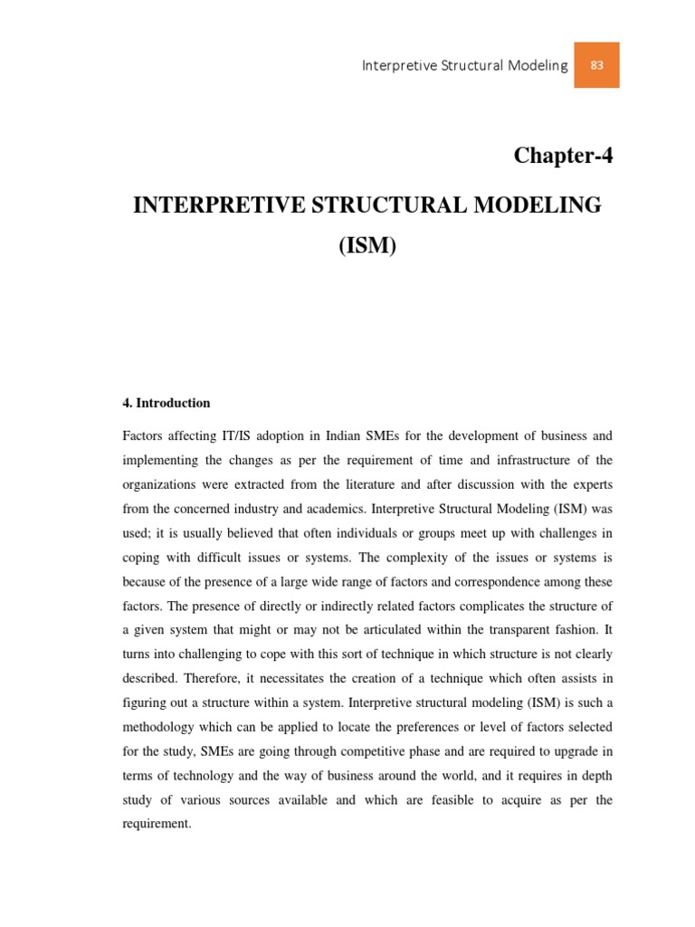 Chapter-4 Interpretive Structural Modeling (ISM) | PDF | Conceptual ...