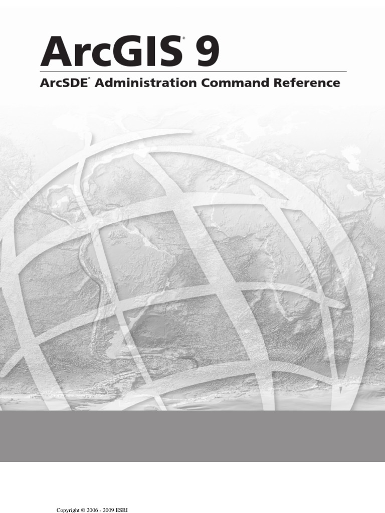 ArcSDE® Administration Command Reference | PDF | Oracle Database | Arc Gis