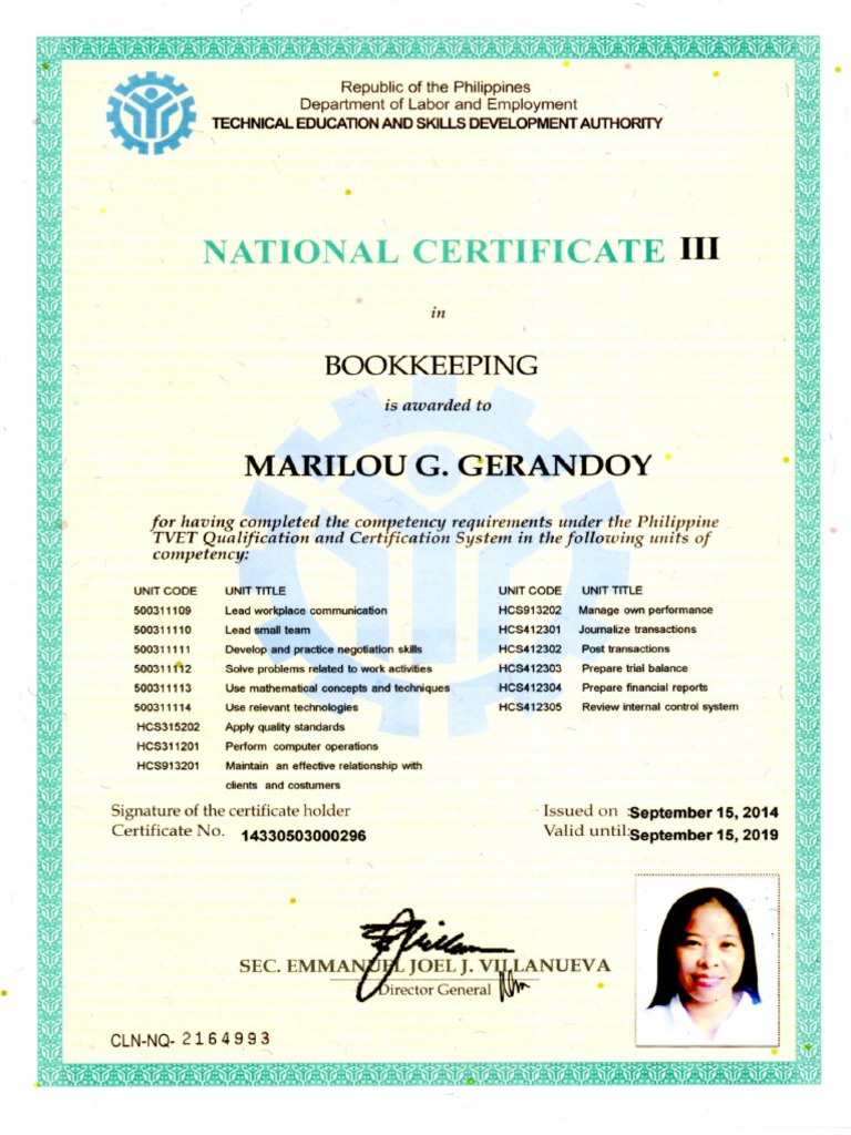 National Certificate - III | PDF
