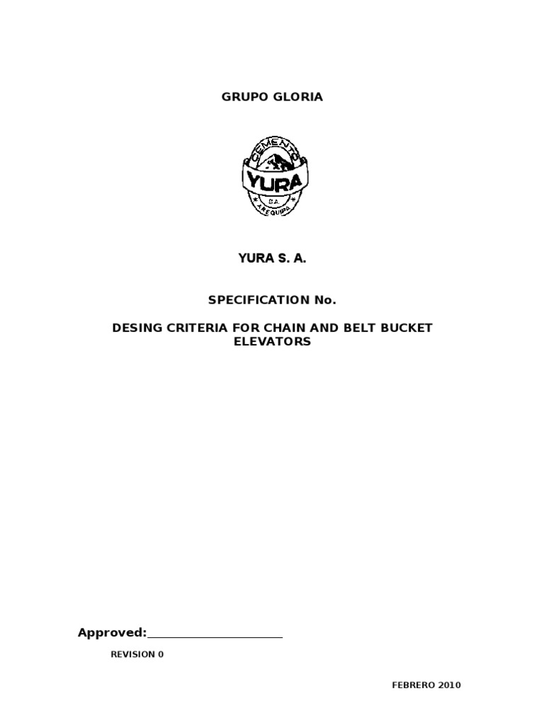 Chain and Belt Bucket Elevator Design | PDF | Belt (Mechanical) | Elevator