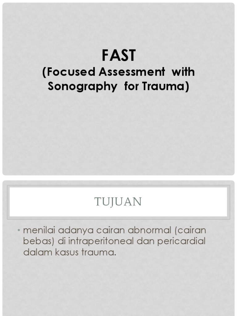 USG FAST untuk Trauma Abdomen | PDF