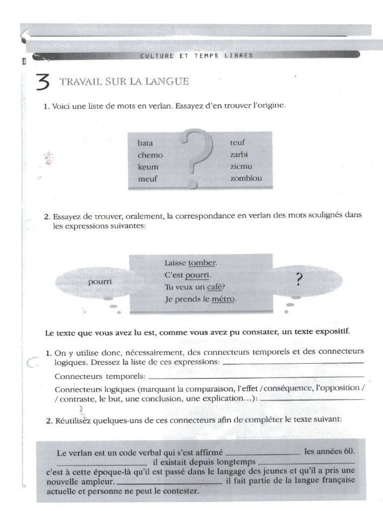 Compréh - Écrite-Le Verlan | PDF