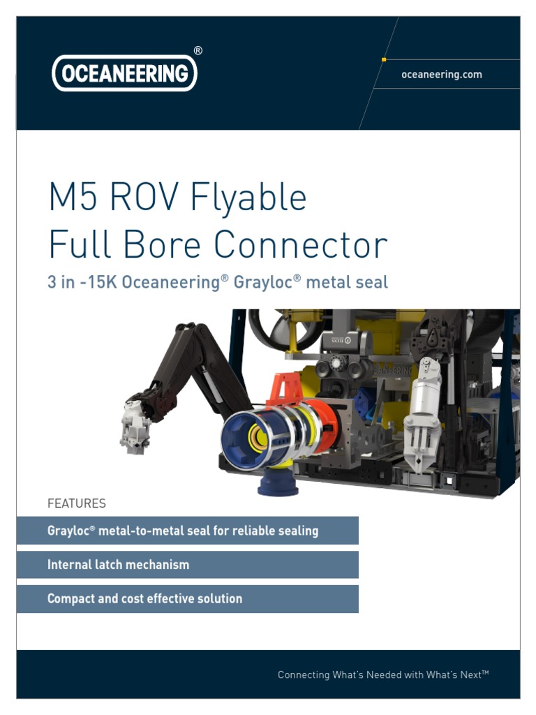 OCS M5 ROV Flyable Full Bore Connector 3in | PDF | Subsea (Technology ...